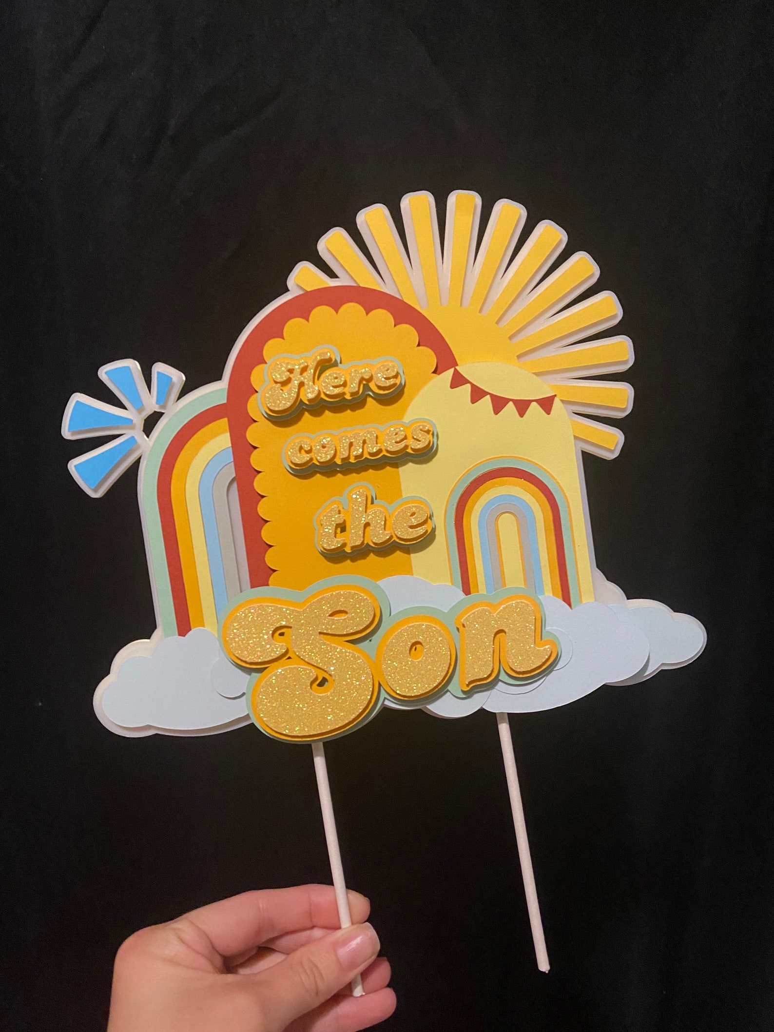 Here Comes the Son/sun Boy Baby Shower Cake Topper - Etsy