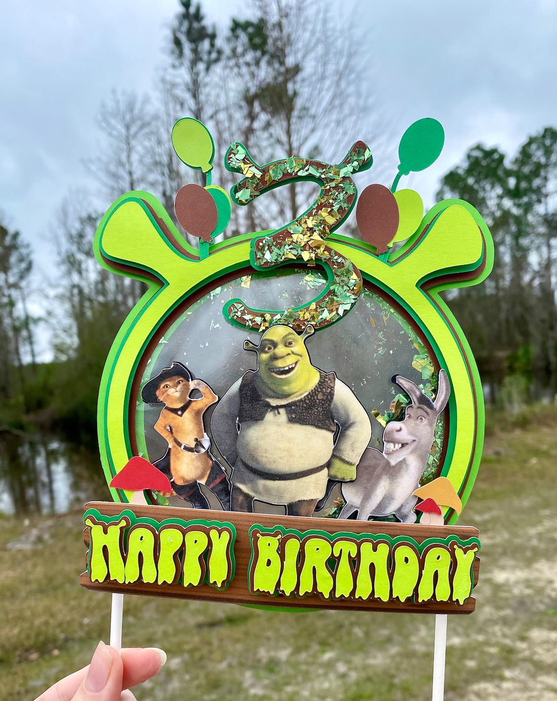 Shrek Happy Birthday Cake Topper - Etsy
