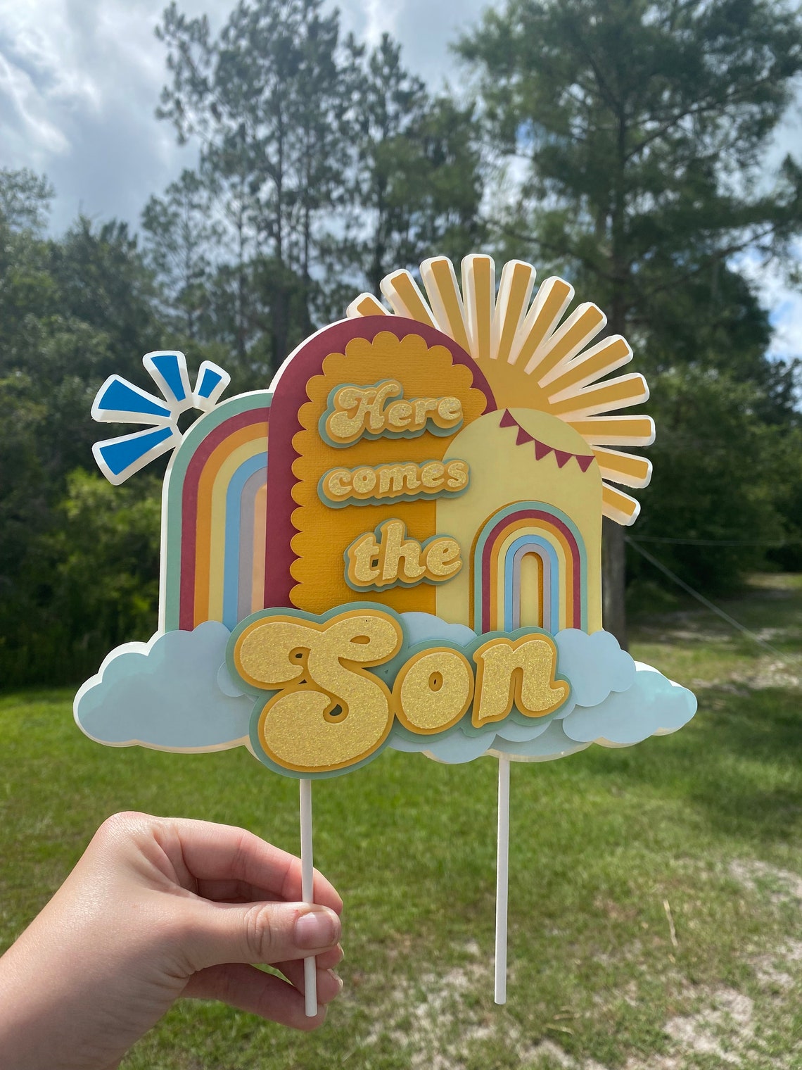 Here Comes the Son/sun Boy Baby Shower Cake Topper - Etsy
