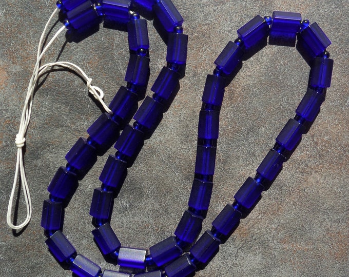 Satiny Matte Cobalt Blue 5-sided Czech Glass Beads - Etsy