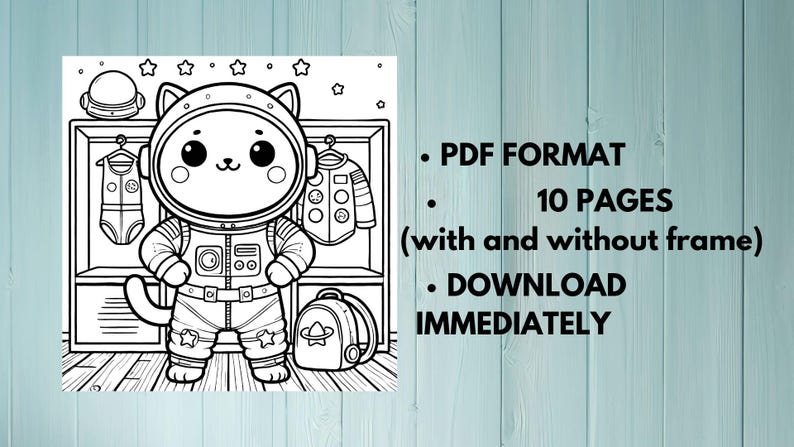 10 Cute Cats Astronauts Coloring Pages. Cute Space Coloring Pages ...