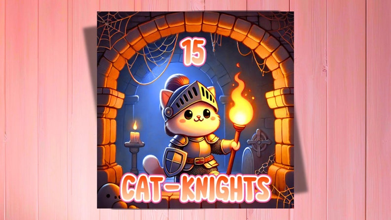 15 Cute Cat Knights Coloring Pages FULL VER, Simple and Relaxing ...