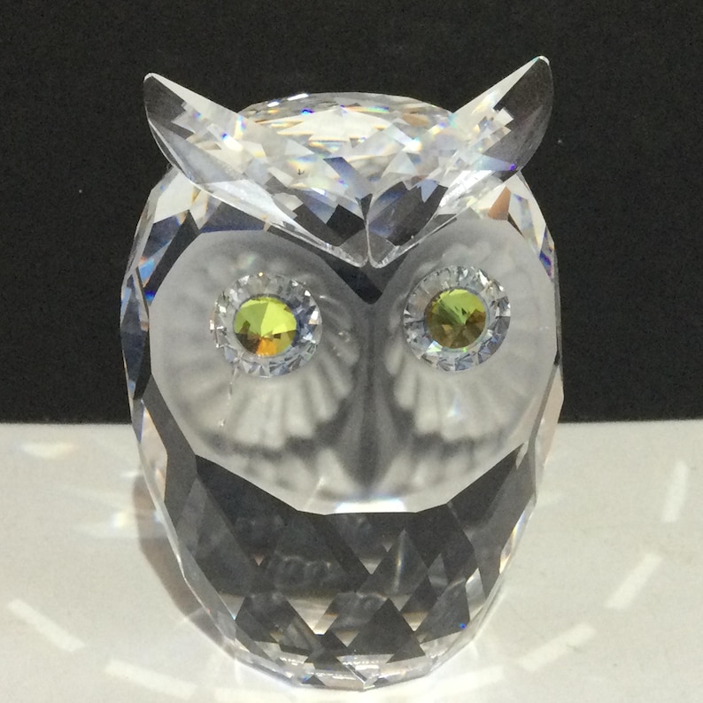 BOXED Swarovski Crystal LARGE OWL #010022 - Etsy