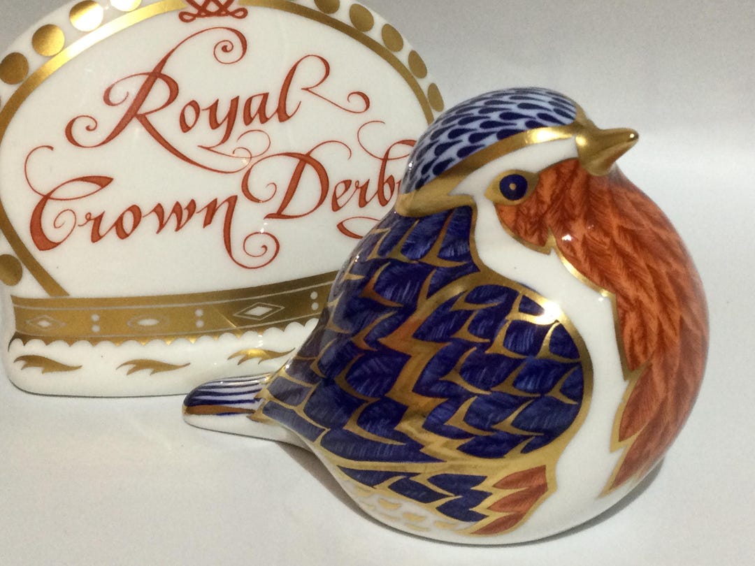 Royal Crown Derby ROBIN PAPERWEIGHT (SILVER Stopper) - Etsy