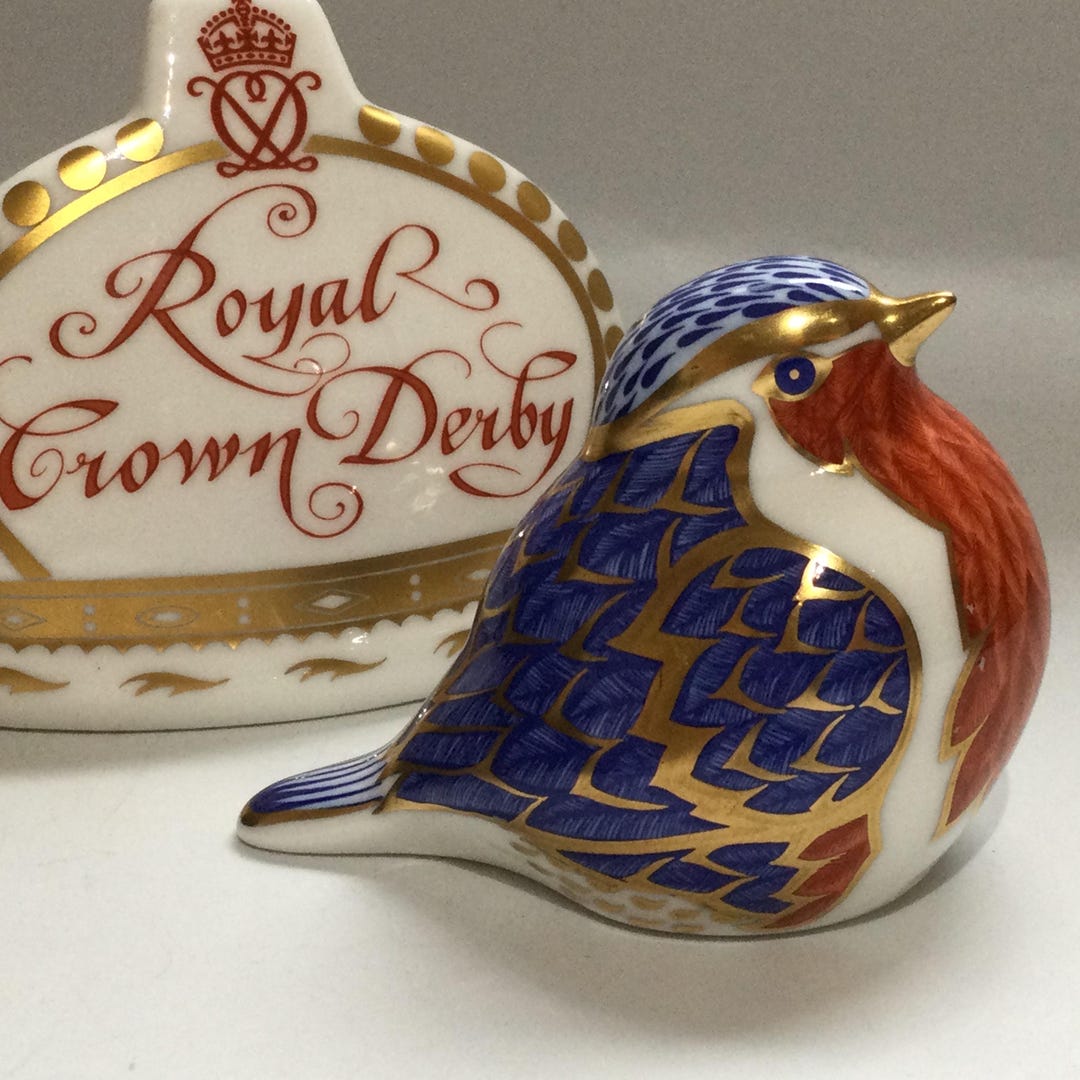 Royal Crown Derby ROBIN Paperweight A/F - Etsy