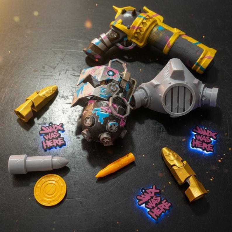 Jinx Cosplay Prop Set: Arcane League of Legends Fan Art - Etsy