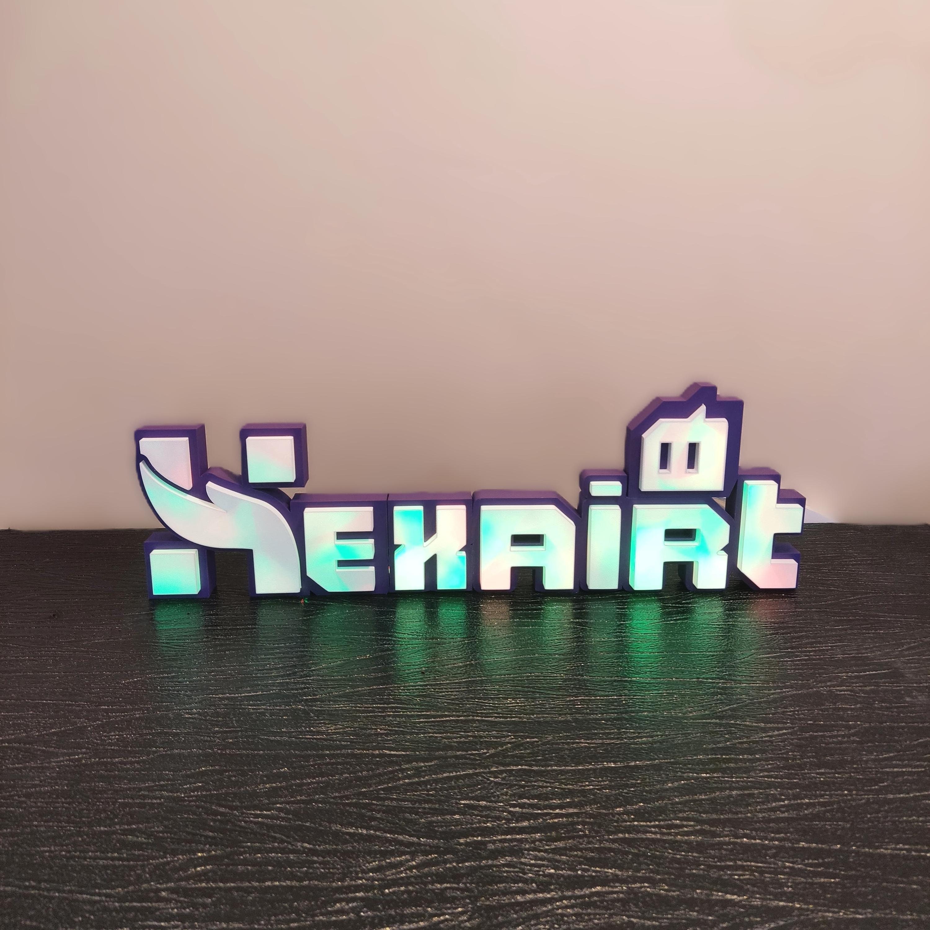 Custom LED Sign - Led Light Box for 3D Printing- Personalised Name Logo ...