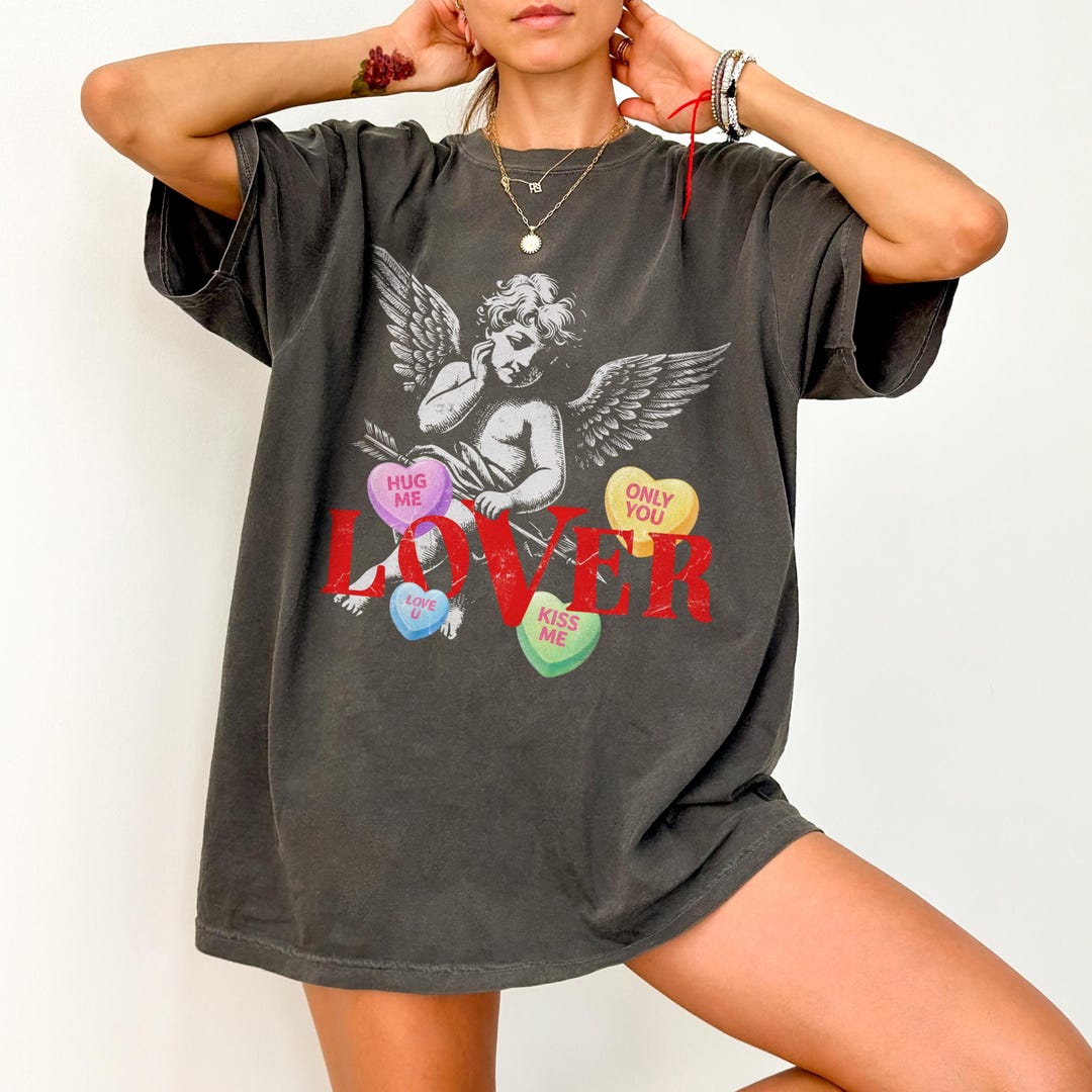 Cherub Lover Comfort Colors® Vintage Shirt Valentine Day Cupid Graphic ...
