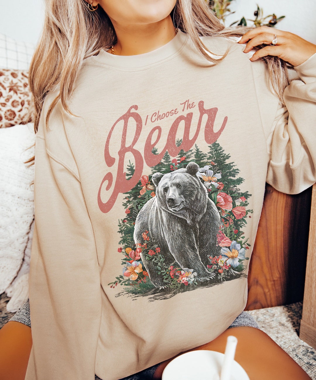 Vintage I Choose the Bear Sweatshirt Team Bear Trending Bear Sweatshirt ...