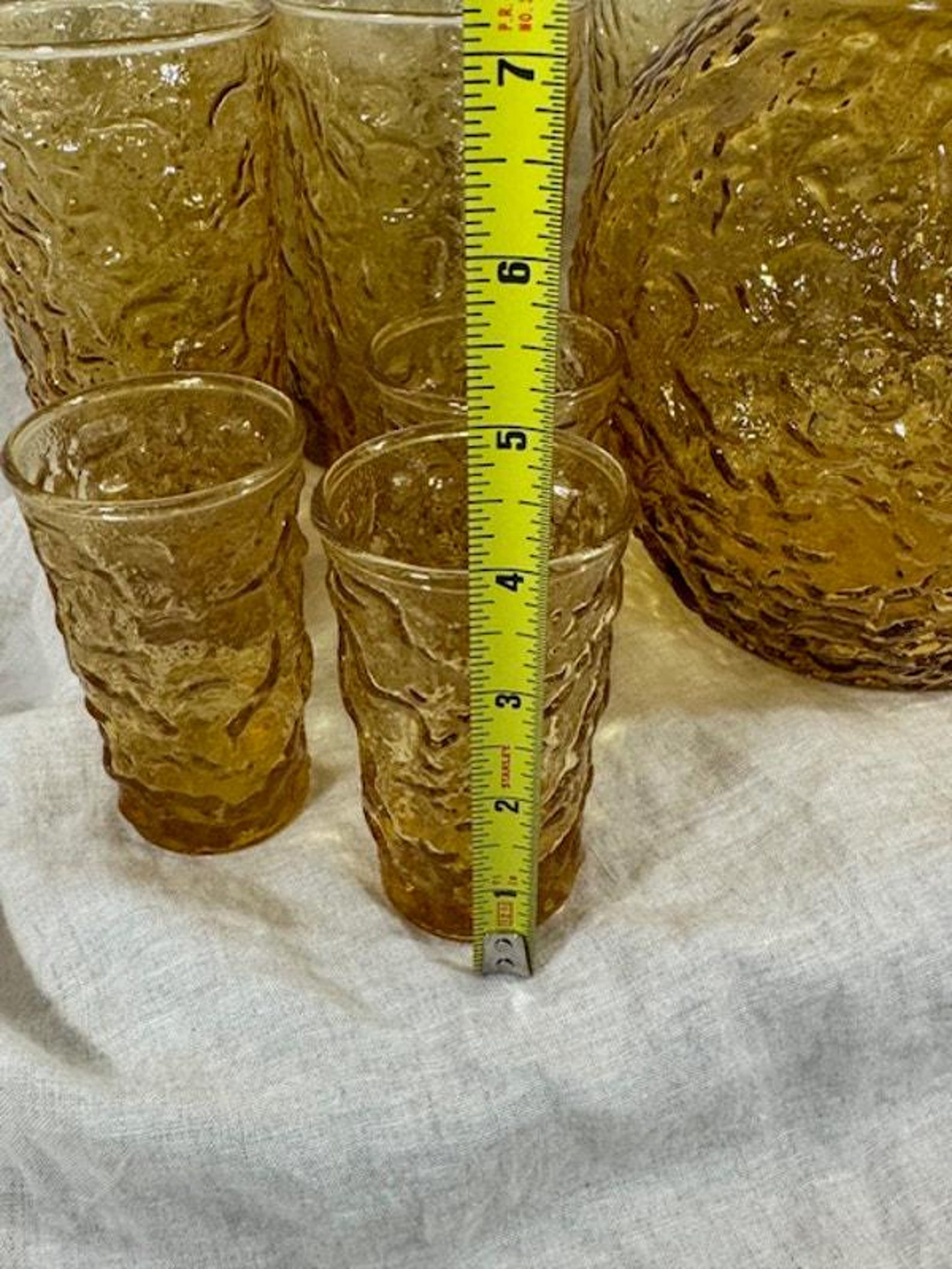 Vintage Anchor Hocking Lido Milano Honey Pitcher and Glass Set - Etsy