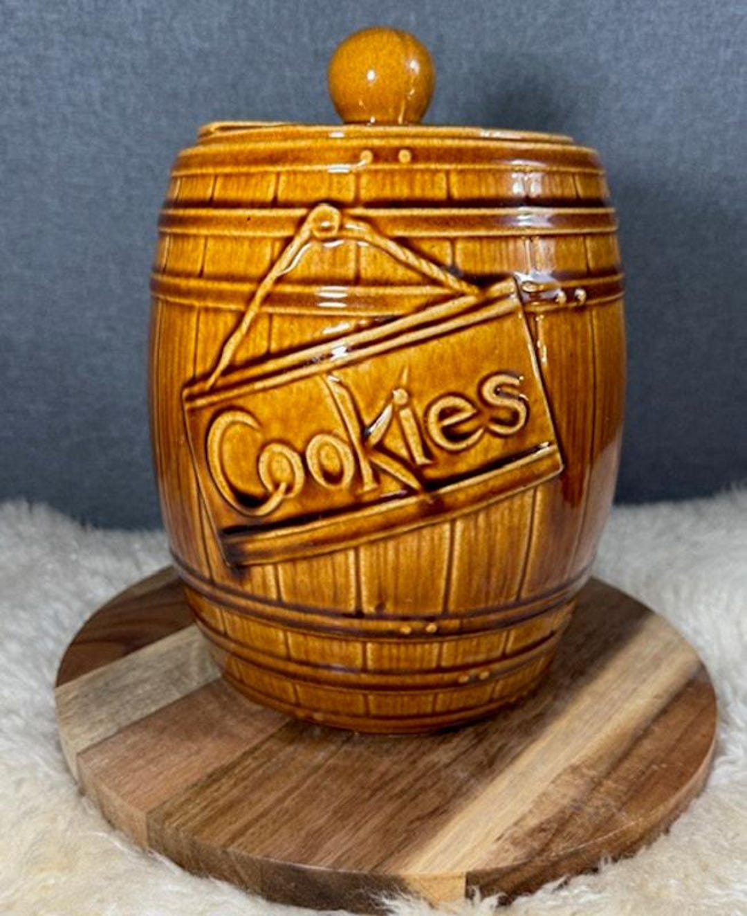 Vintage Large Cookie Jar - Etsy