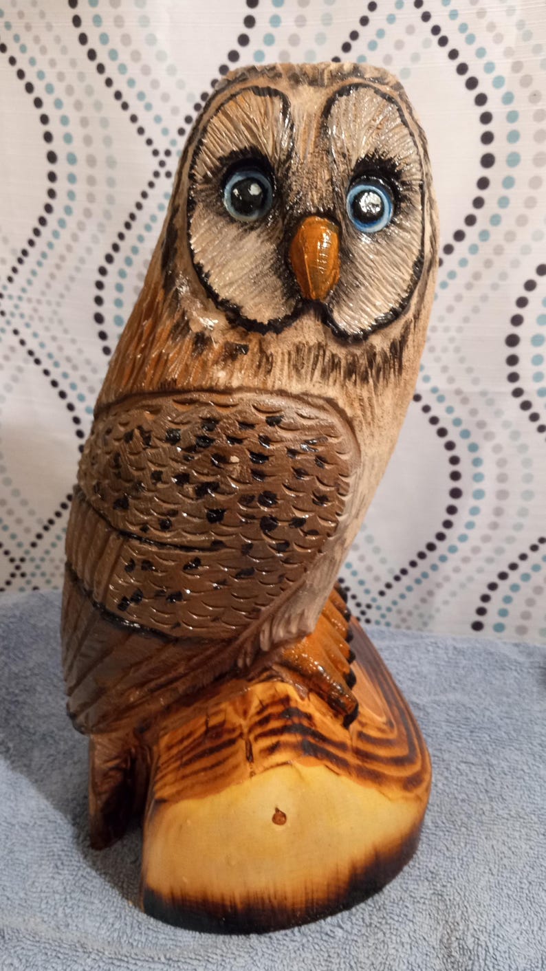 Chainsaw Carved Owl - Etsy