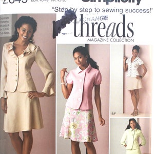 UNCUT Threads Magazine Skirt and Jacket W/ Cute Collar Bust 36-44 ...