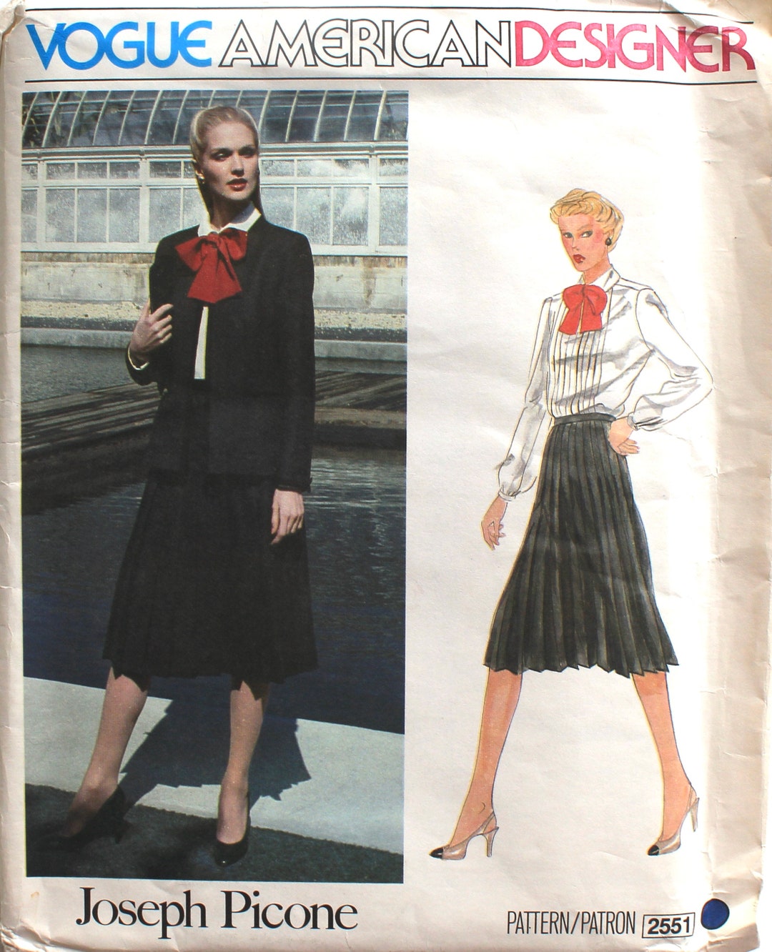 Vogue Joseph Picone Pintuck Blouse Bust 31.5 Size 8 2551 Vintage Sewing ...