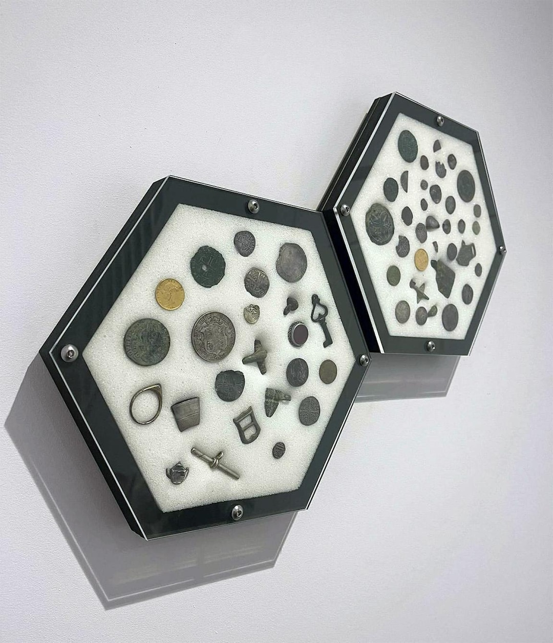 Metal Detecting Finds Display Hexagon: Wall Mounted History Case - Etsy