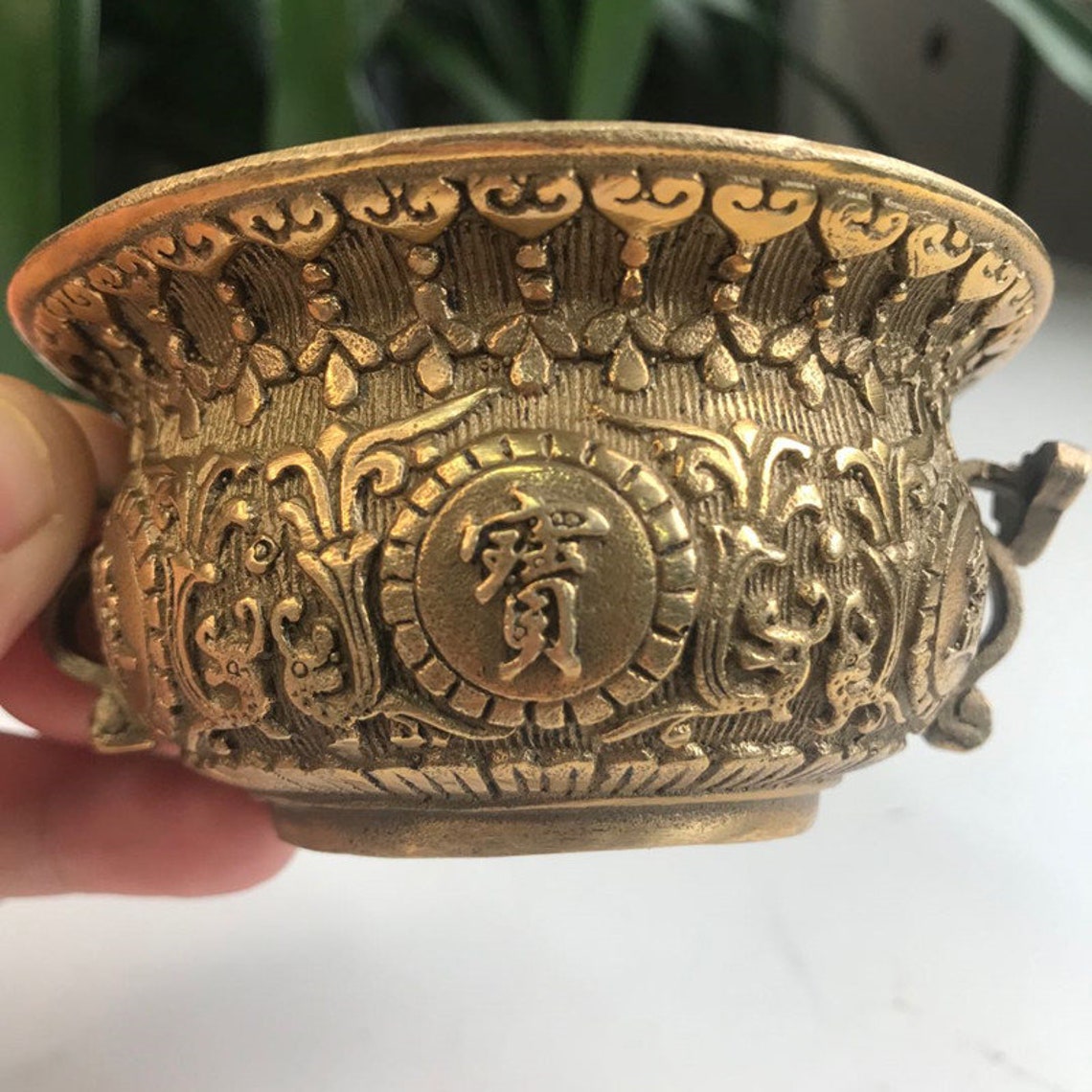 Handmade Unique Decorative Copper Wealth and Prosperity Bowl Feng Shui ...