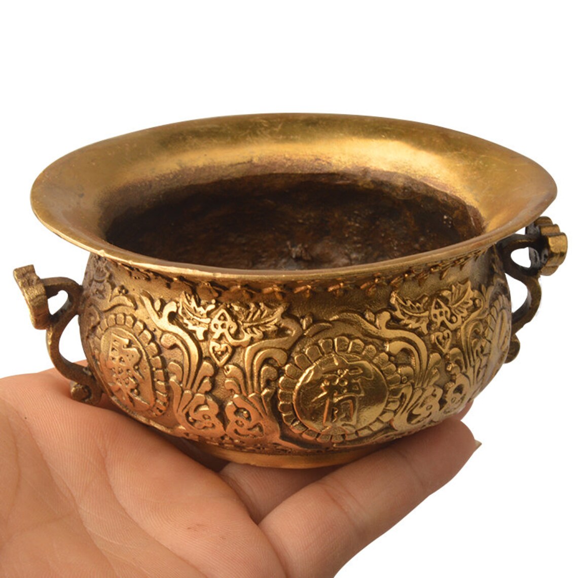 Handmade Unique Decorative Copper Wealth and Prosperity Bowl Feng Shui ...