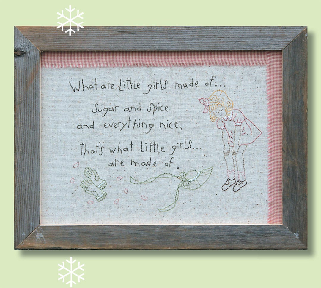 Primitive Stitchery Embroidery Pattern LITTLE GIRLS by Nutmeg Hare ...
