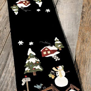 Winter in the Valley Wool Applique Pattern by Nutmeg Hare Snowman Wool ...