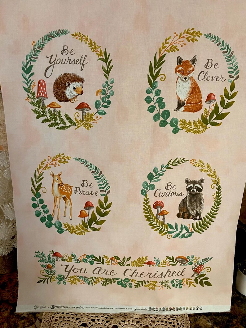 Effie's Woods You Are Loved You Are Cherished Fabric Panel by Deb ...