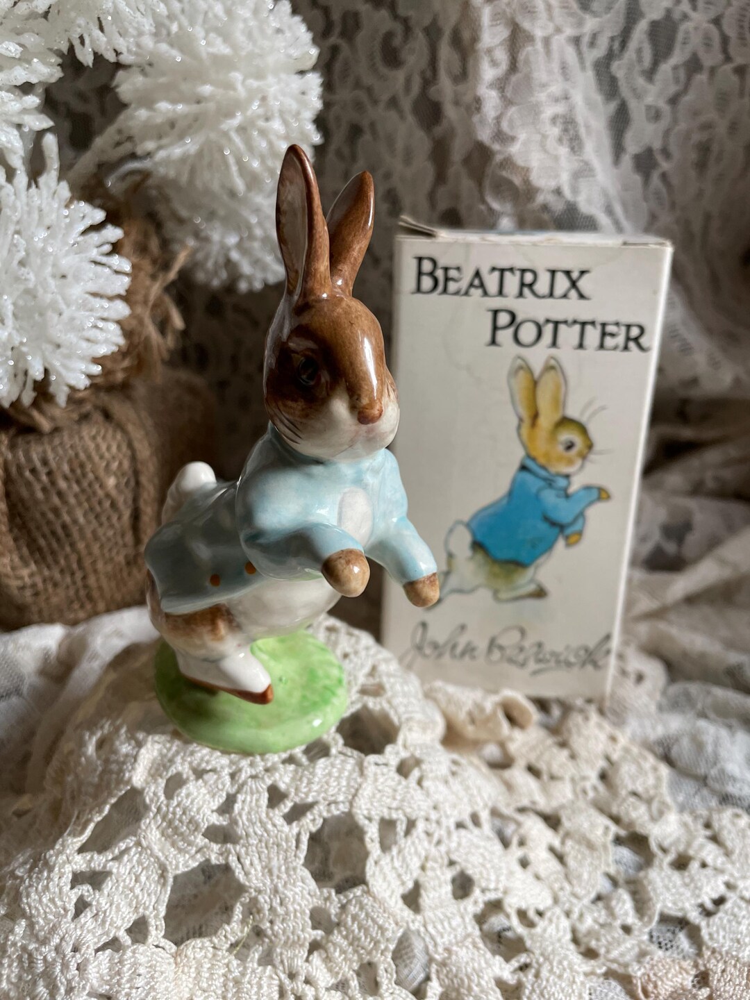 Vintage 1948 Peter Rabbit 1st Version Figurine by John Beswick England ...