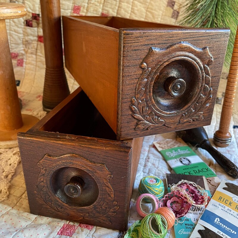 Antique Thread Cabinet - Etsy