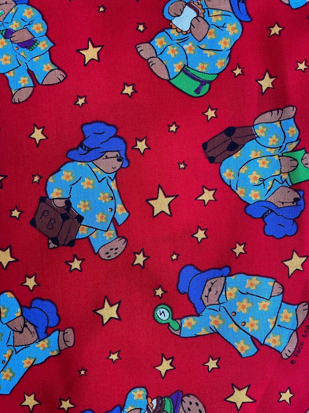 Vintage Paddington Bear Fabric 1999 by Rose & Hubble Novelty Kids ...