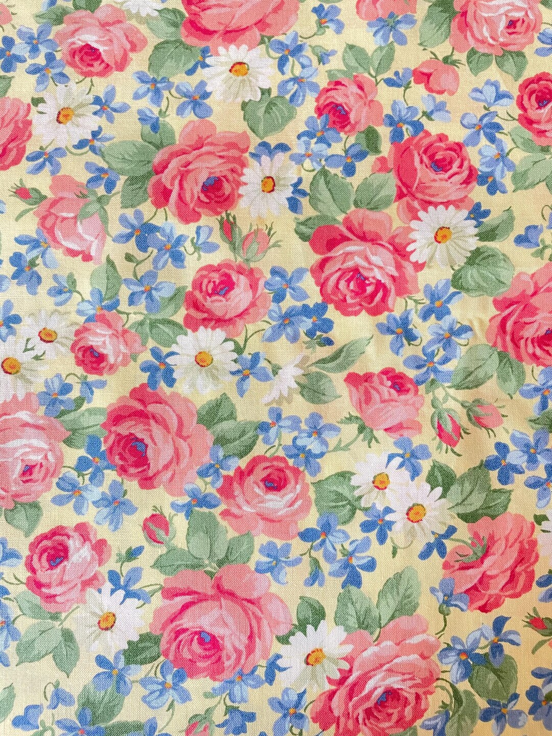 Vintage Roses Are for June Fabic by Concord Fabrics Floral Flowers ...