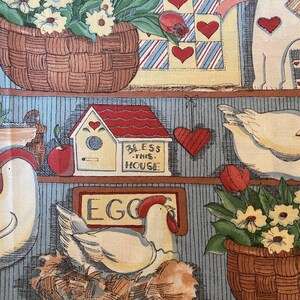 Vintage 1993 Susan Winget Country Kitchen Farm Shelf Fabric by Fabric ...