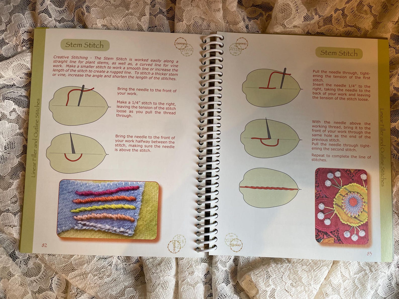 2012 Creative Stitching Book by Sue Spargo Spiral Bound Embroidery ...