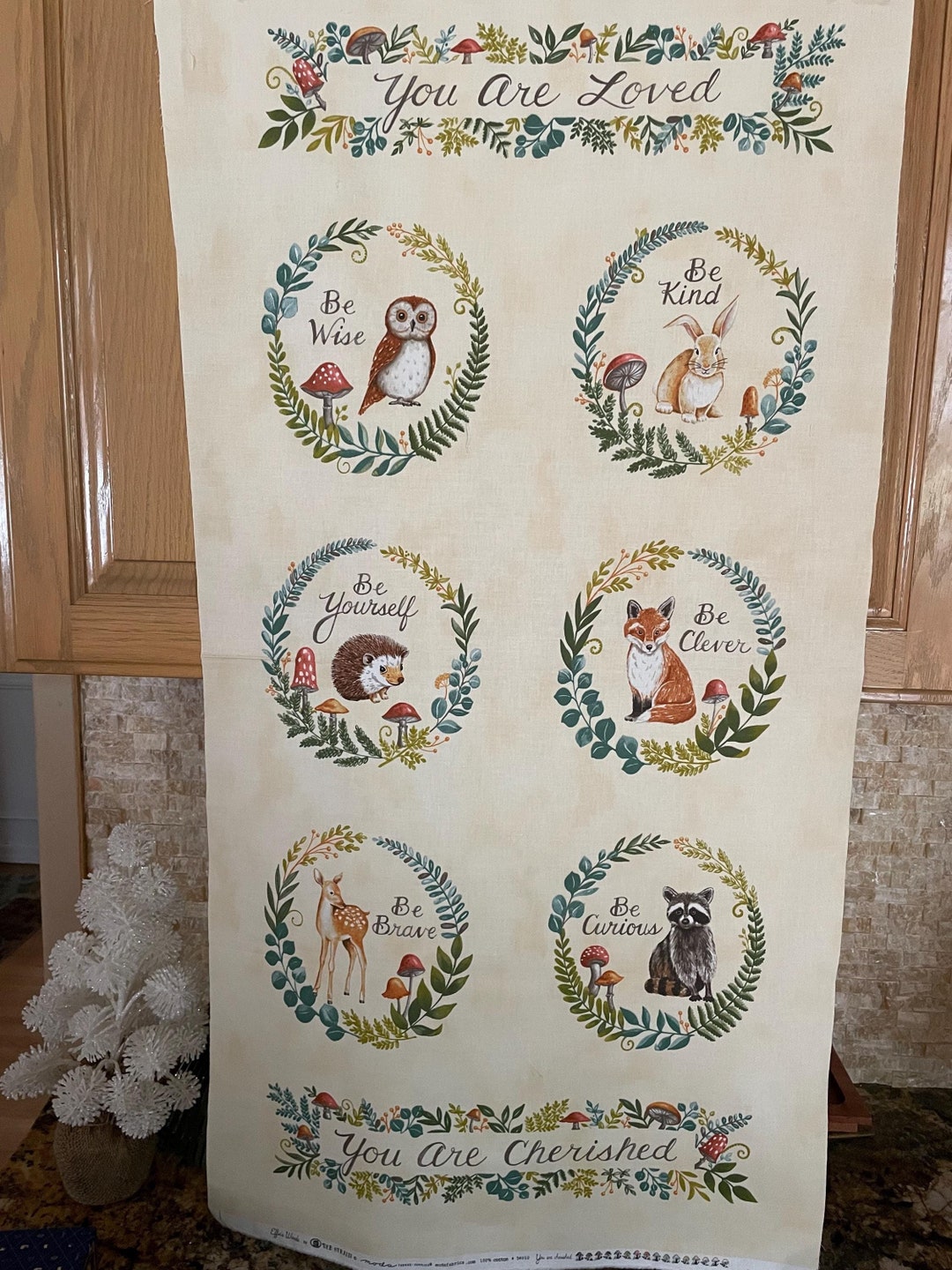 Effie's Woods You Are Loved You Are Cherished Fabric Panel by Deb ...