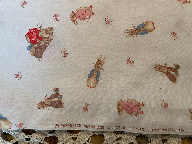 Vintage 1985 Beatrix Potter Peter Rabbit Fabric From Frederick Warne ...
