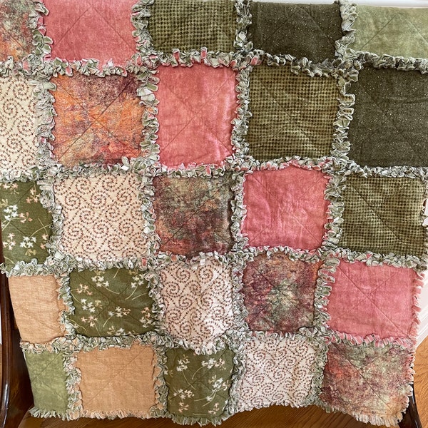 Primitive Rag Quilt - Etsy