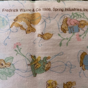 Vintage 1986 Beatrix Potter Peter Rabbit Fabric Frederick Warne & Co ...