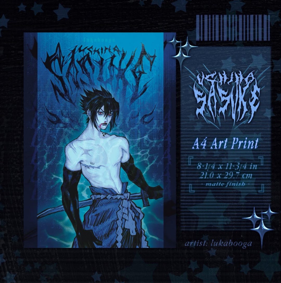Sasuke UCHIHA A4 Art Print - Etsy