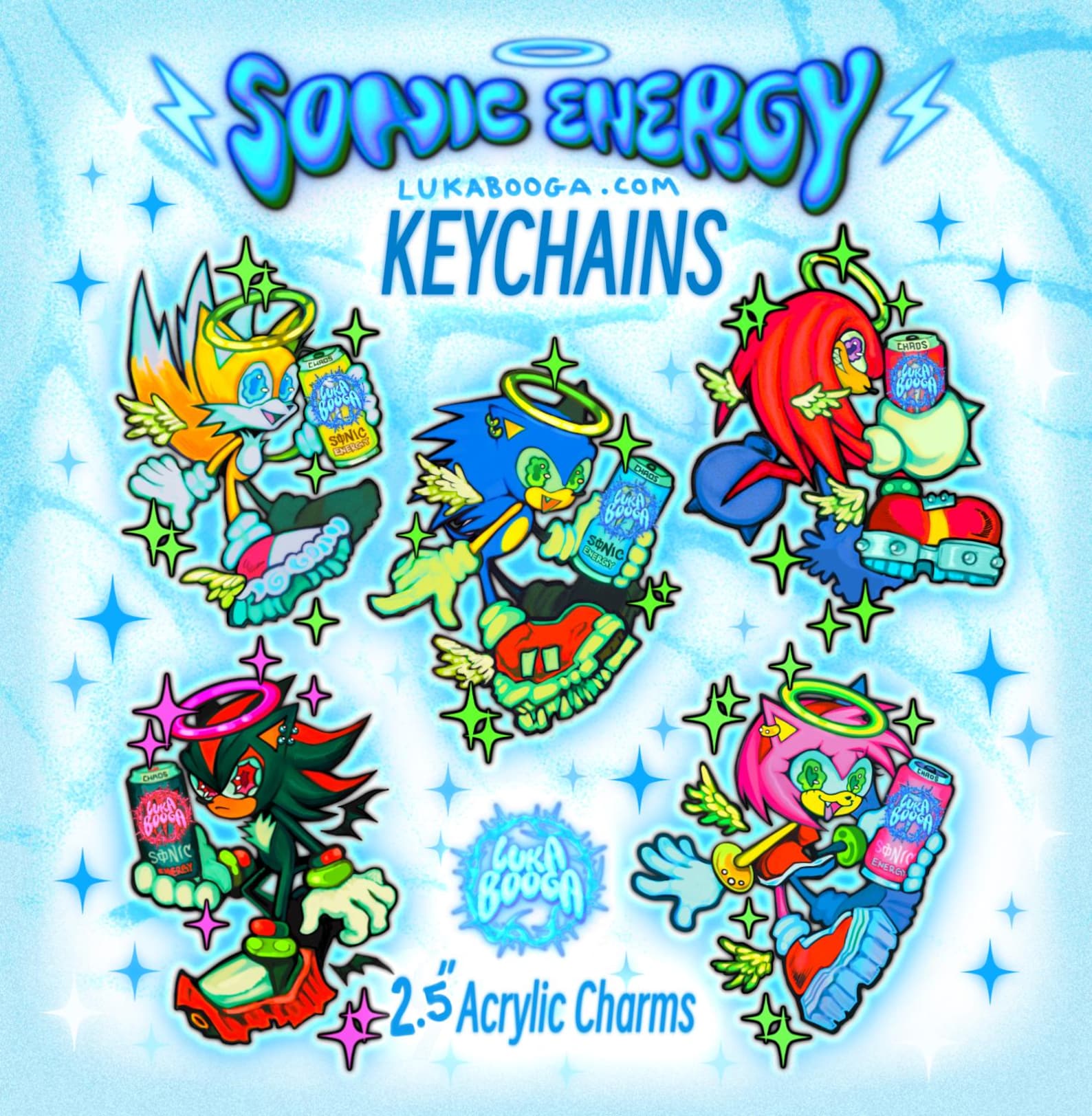 SONIC ENERGY!! 2.5” Holo Keychains - Etsy