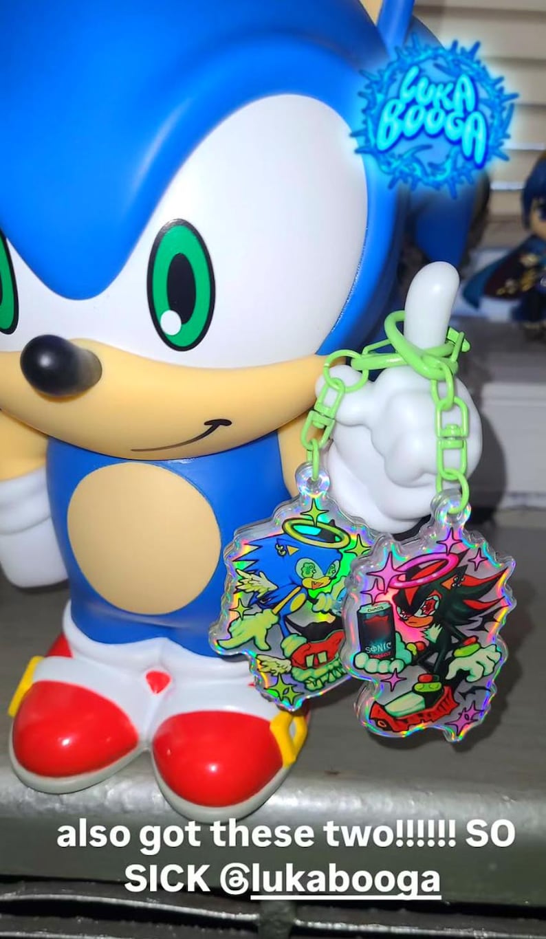 SONIC ENERGY!! 2.5” Holo Keychains - Etsy