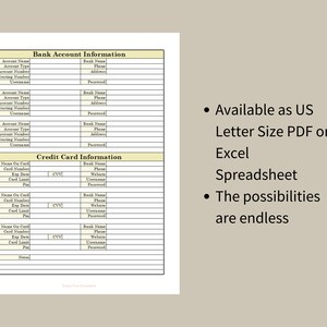 Digital Bank and Credit Card Information Tracker Finance Organizer ...