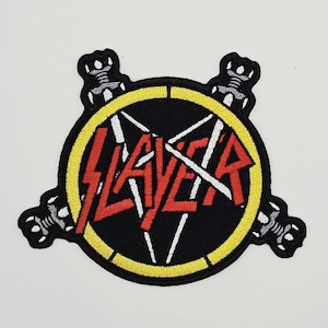 Slayer Band Embroidered Patch, Slayer Iron on Patch, Sew on Patch, Logo ...