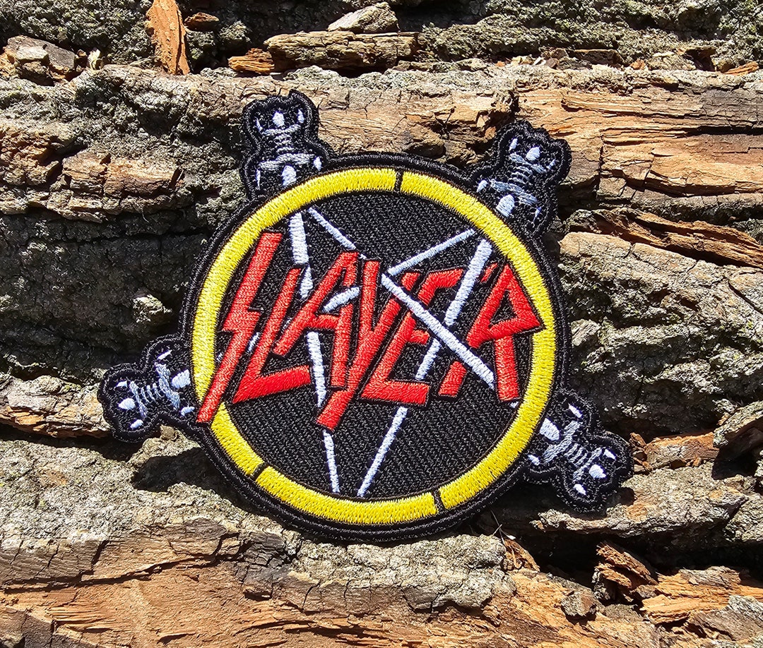 Slayer Band Embroidered Patch, Slayer Iron on Patch, Sew on Patch, Logo for Jacket, Logo Music ...