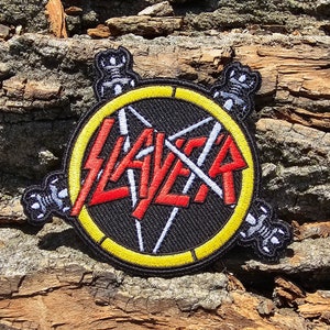 Slayer Band Embroidered Patch, Slayer Iron on Patch, Sew on Patch, Logo ...
