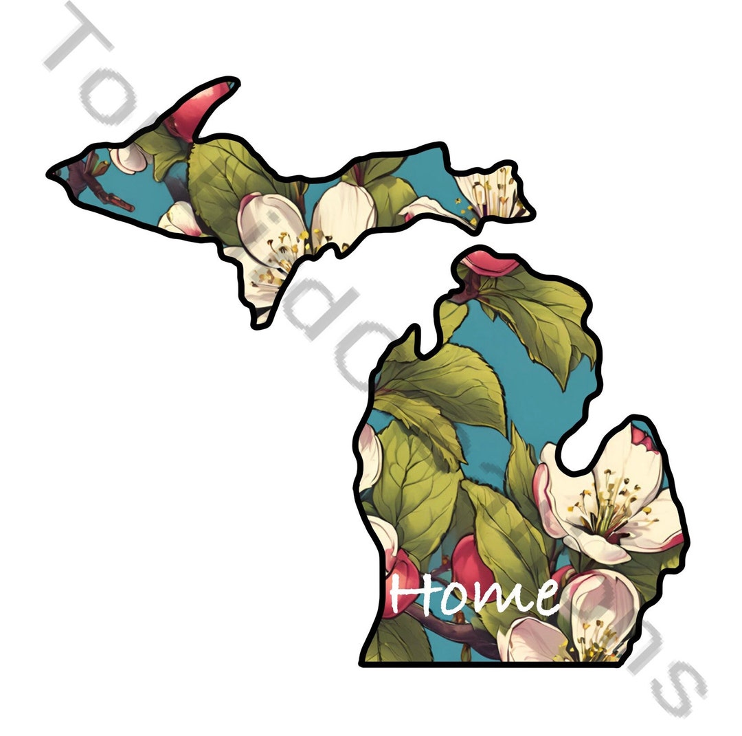 Michigan Apple Blossoms State Flower With Home Statement - Etsy