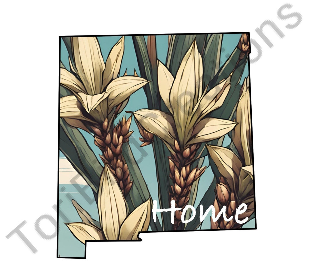 New Mexico Yucca State Flower With Home Statement - Etsy