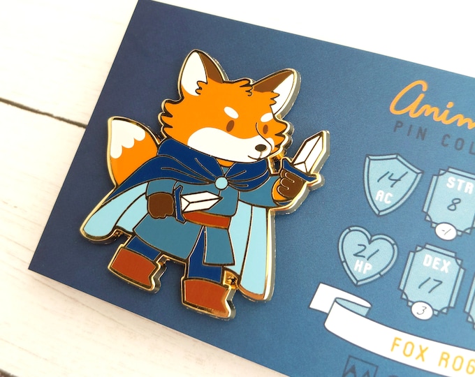Fox Rogue Enamel Pin Dungeons and Dragons Enamel Pin Dnd - Etsy