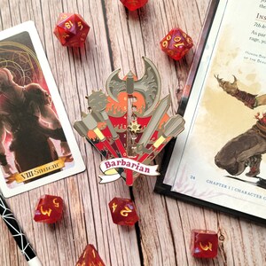 Barbarian Rage Tracker Enamel Pin, Dungeons and Dragons Pin, Dnd Pin ...