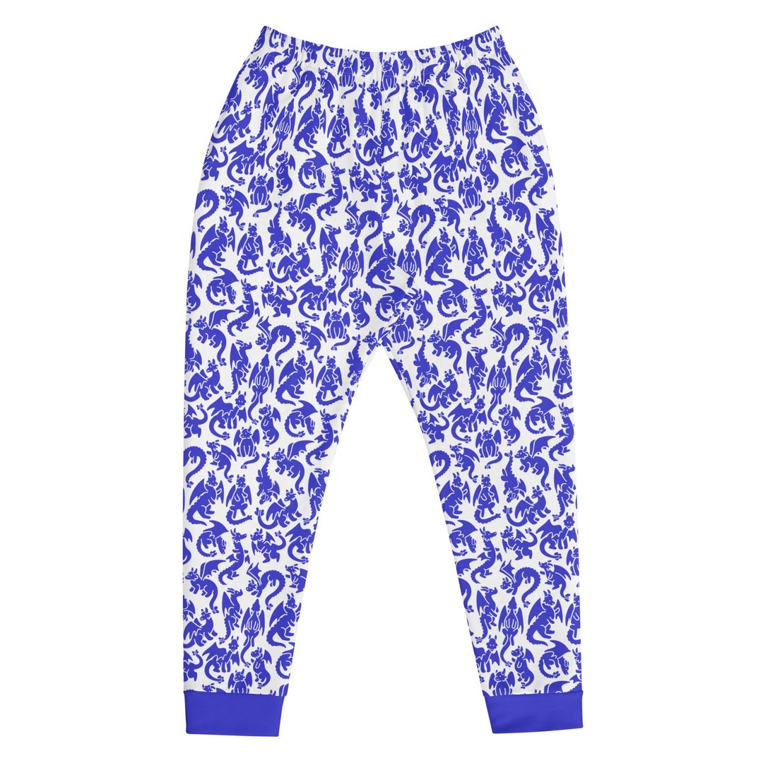 Blue Dragons Men's Joggers, Dungeons and Dragons Lounge Pants - Etsy