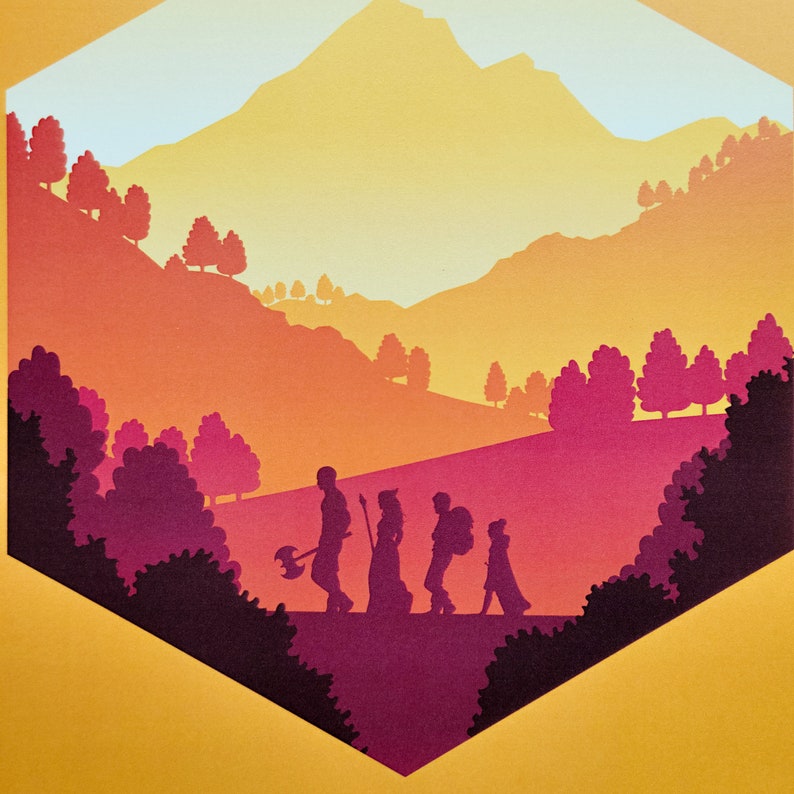 D20 Adventure Print Dungeons and Dragons Art Print Cute D&D - Etsy