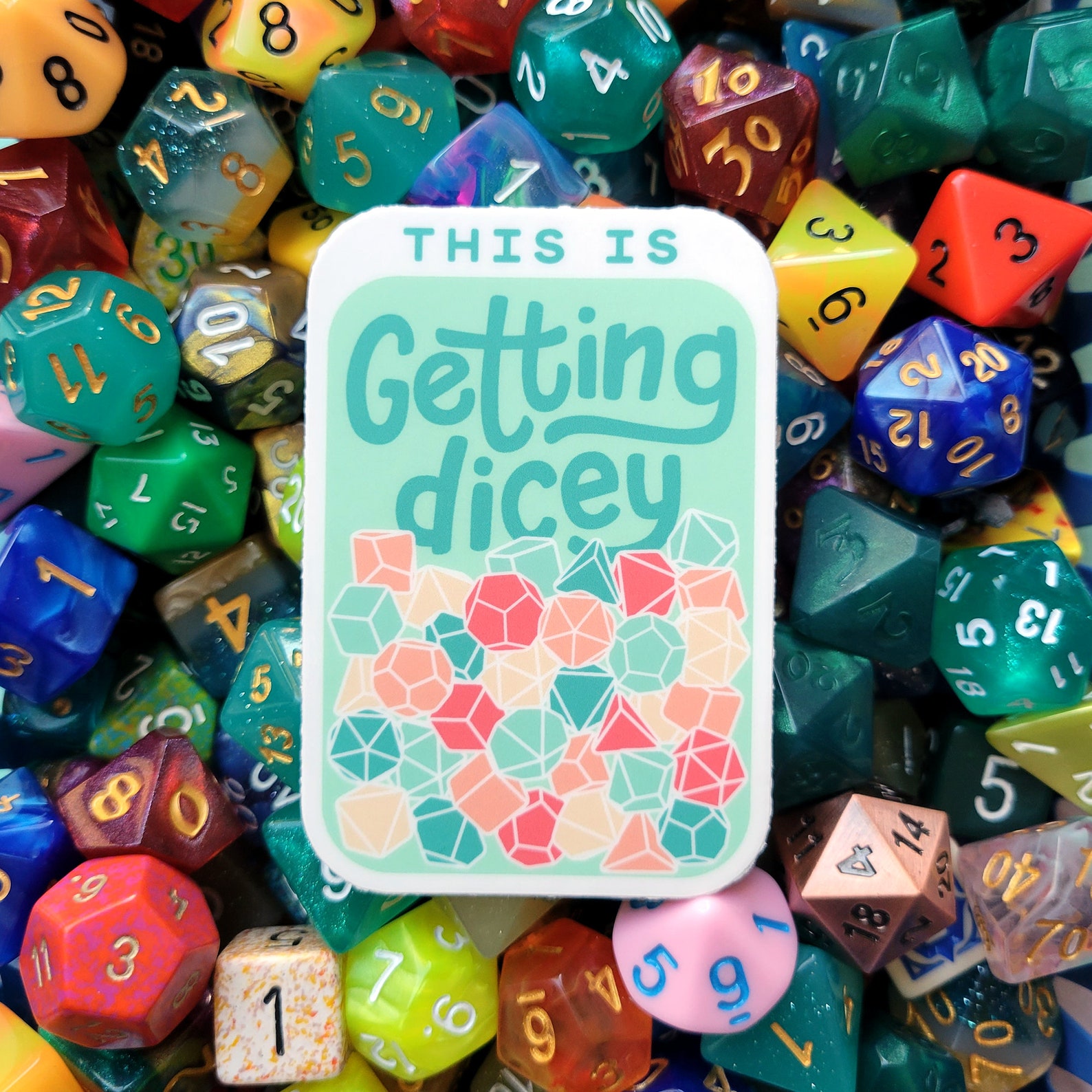 This is Getting Dicey Sticker Dungeons and Dragons 3 Inch - Etsy