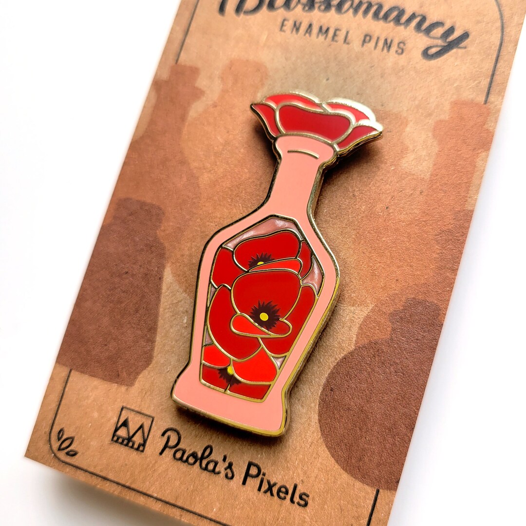 Red Poppy Potion Enamel Pin, Dungeons and Dragons Enamel Pin, Dnd ...