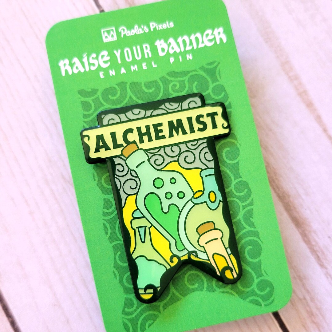 Alchemist Banner Enamel Pin: Dungeons and Dragons Potion Pin - Etsy